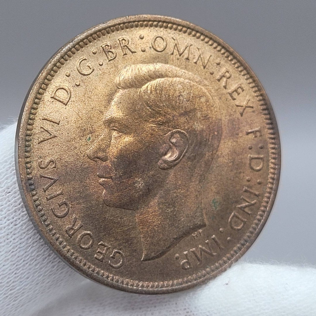 Genuine 1938 George VI One Penny - Etsy