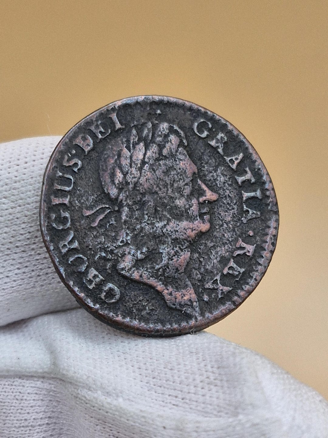 Antique 1723 George I Woods Hibernia Half Penny Copper Coin - Etsy