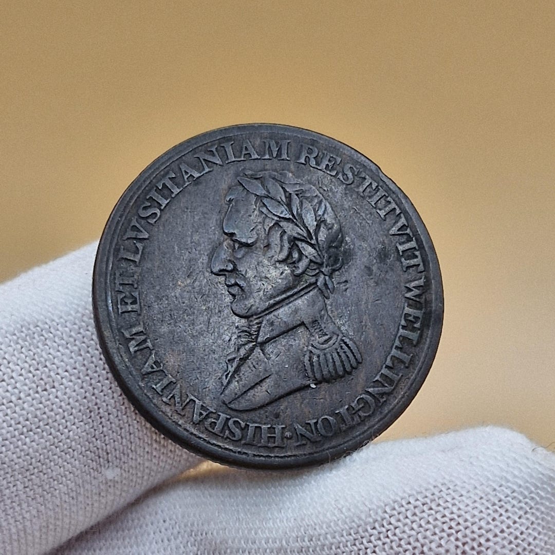 Genuine 1812 Wellington Peninsular Copper Half Penny Token - Canadian ...