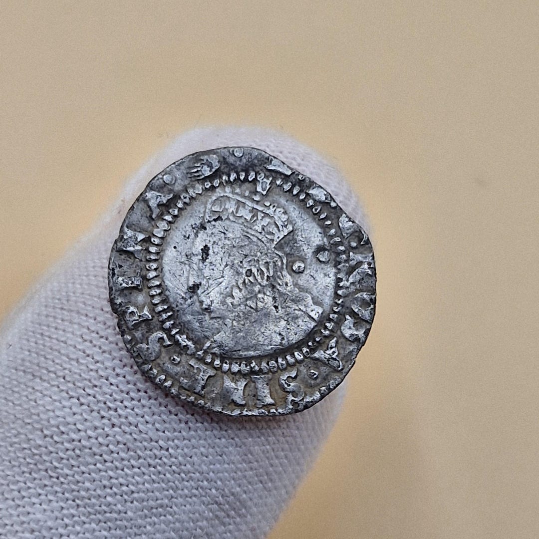 Genuine 1590-92 Elizabeth I Tudor England Silver Half Groat Mintmark ...