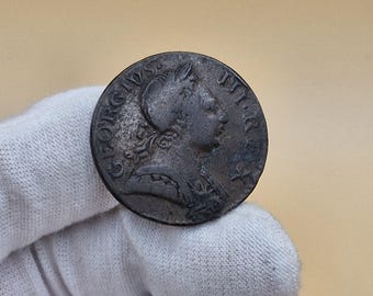 Genuine 1775 George III Copper Half Penny - Colonial - Evasion ...
