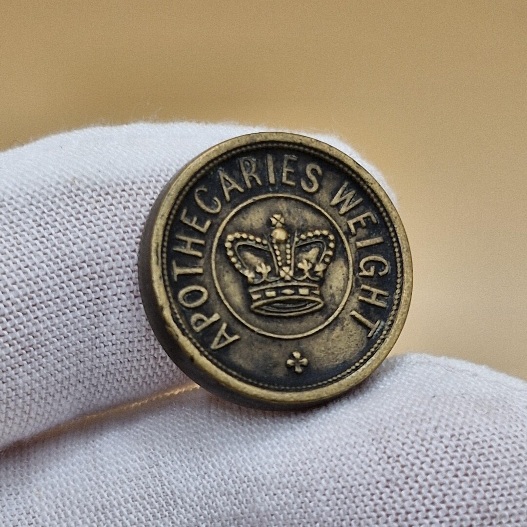 Genuine Victorian Brass Apothecary Scale Weight - Two Drams Scruples - Etsy