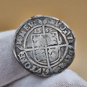 Genuine Elizabeth I 1569 Silver Sixpence Coronet Mintmark Hammered ...