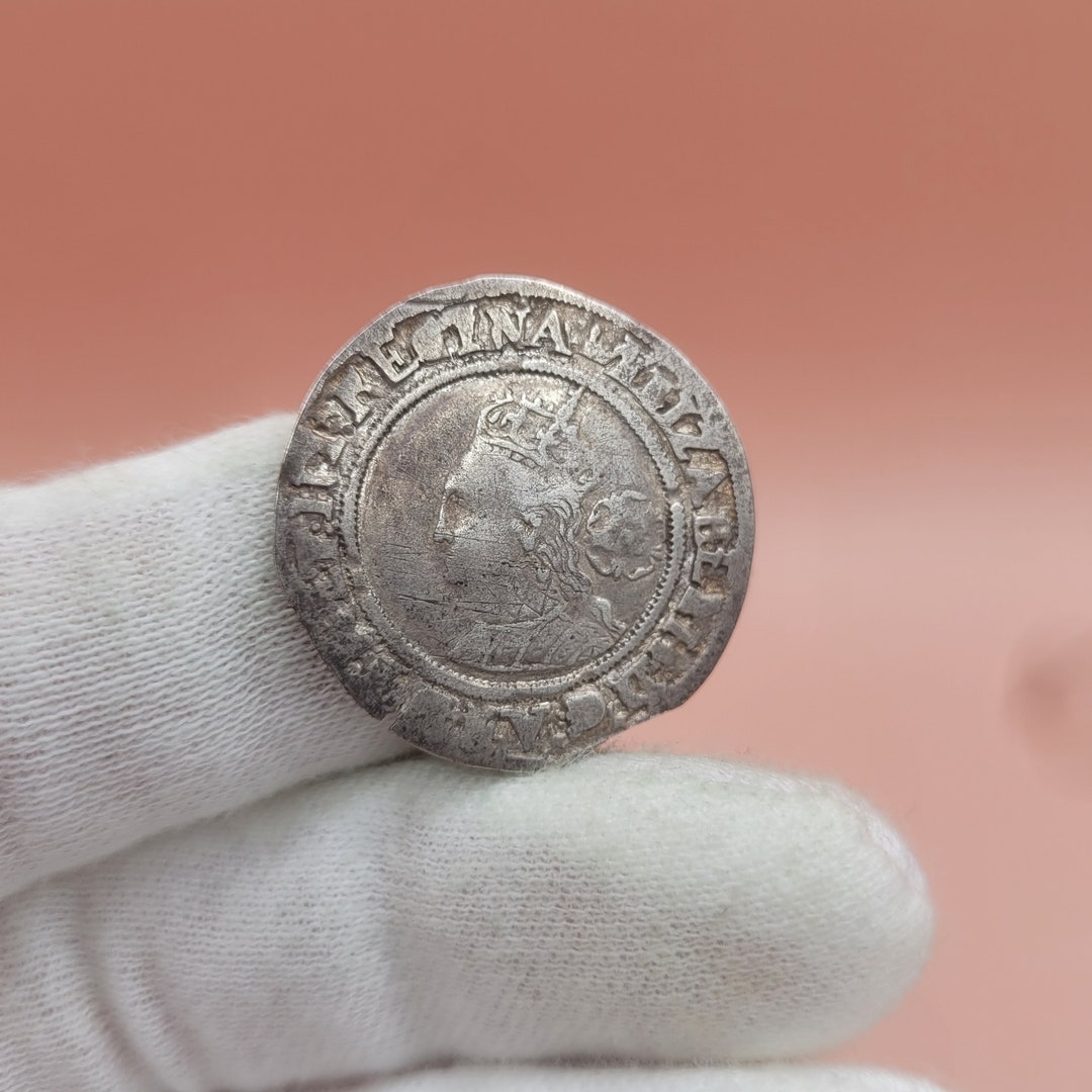 Genuine Elizabeth I 1569 Silver Sixpence Coronet Mintmark Hammered ...