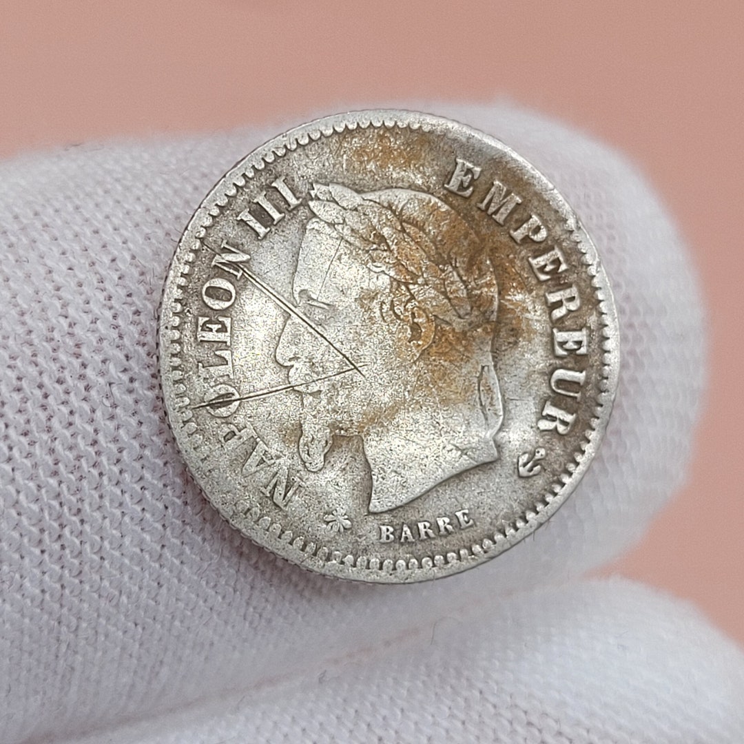 Napoleon III 1867 Silver 20 Cent Coin - Empire of France - Paris Mint ...