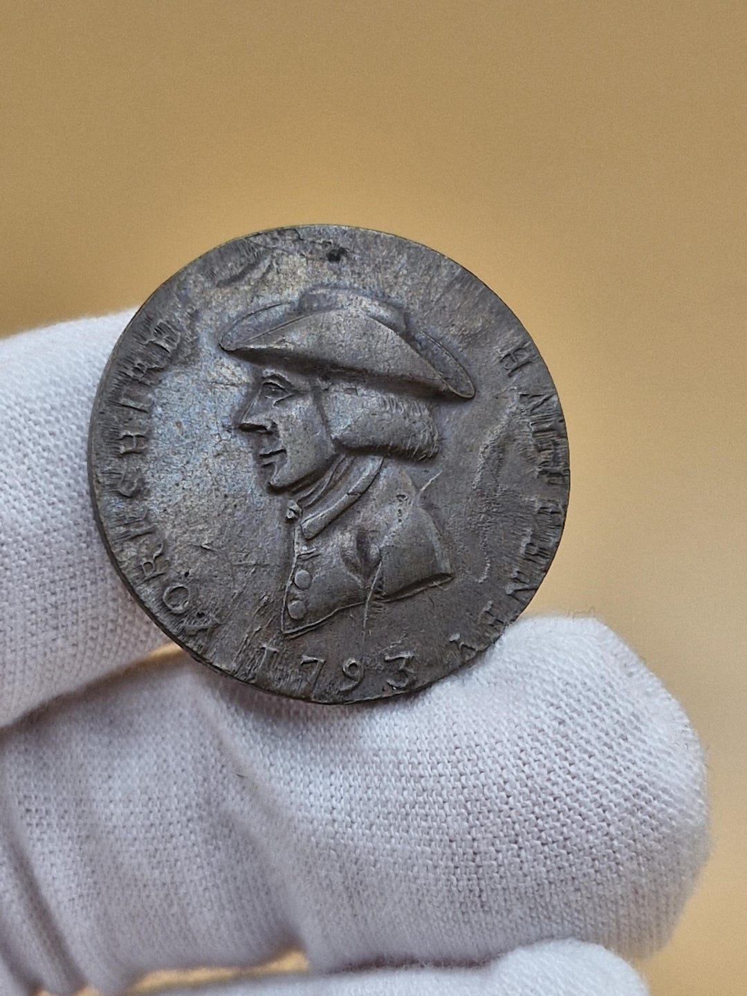 Genuine 1793 Yorkshire Sheffield Copper Half Penny Token - D&H 56b - Etsy