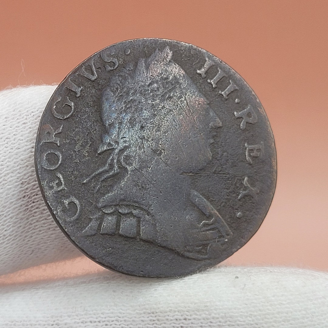 Genuine 1775 George III Copper Half Penny Colonial Evasion - Etsy