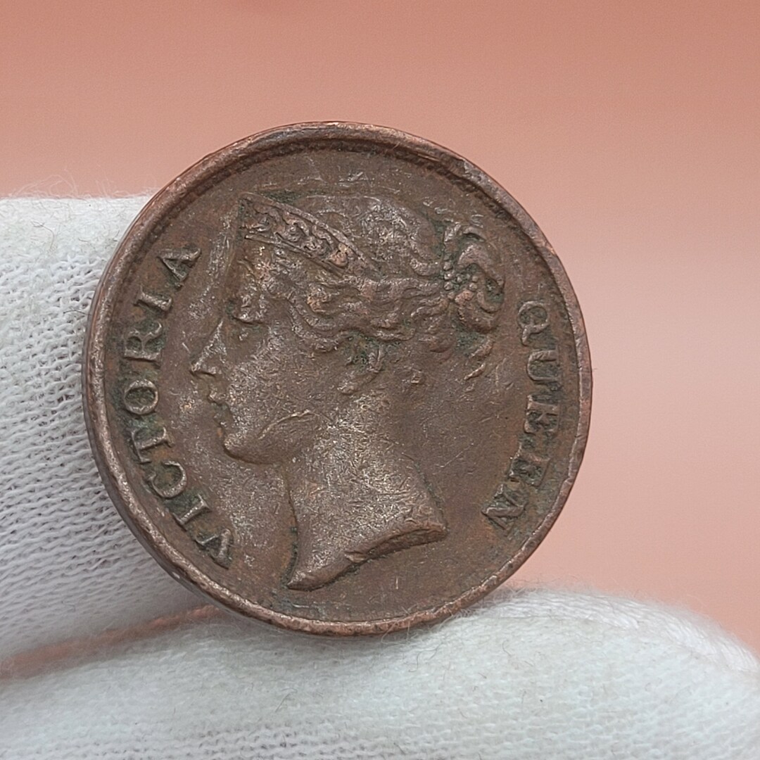 Genuine 1845 Victoria East India Company Half Cent Coin - Etsy