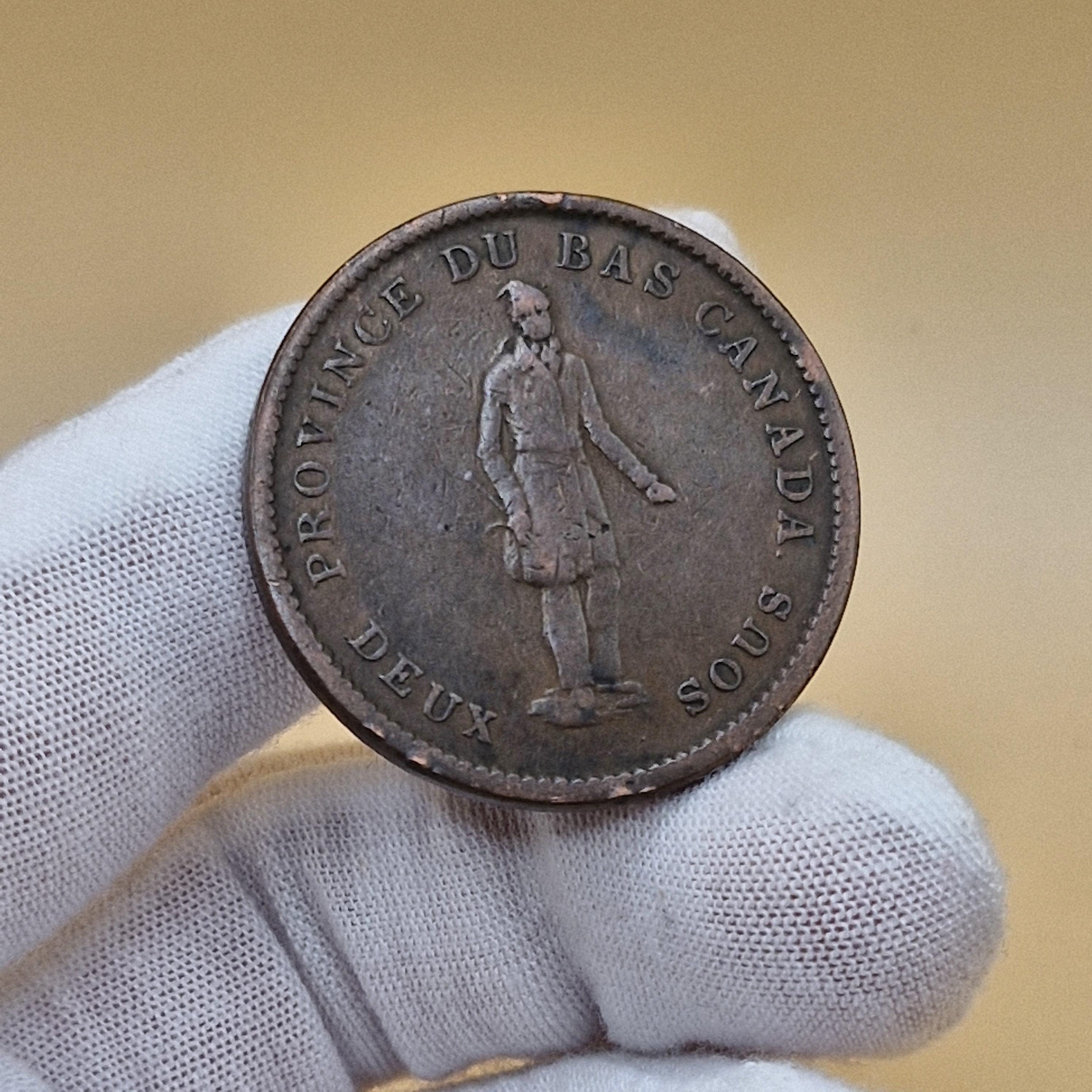 Antique 1837 Quebec Half Penny Bank Token: Province Du Bas Canada - Etsy