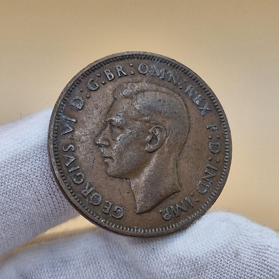 Genuine 1946 George VI One Penny Coin - Etsy