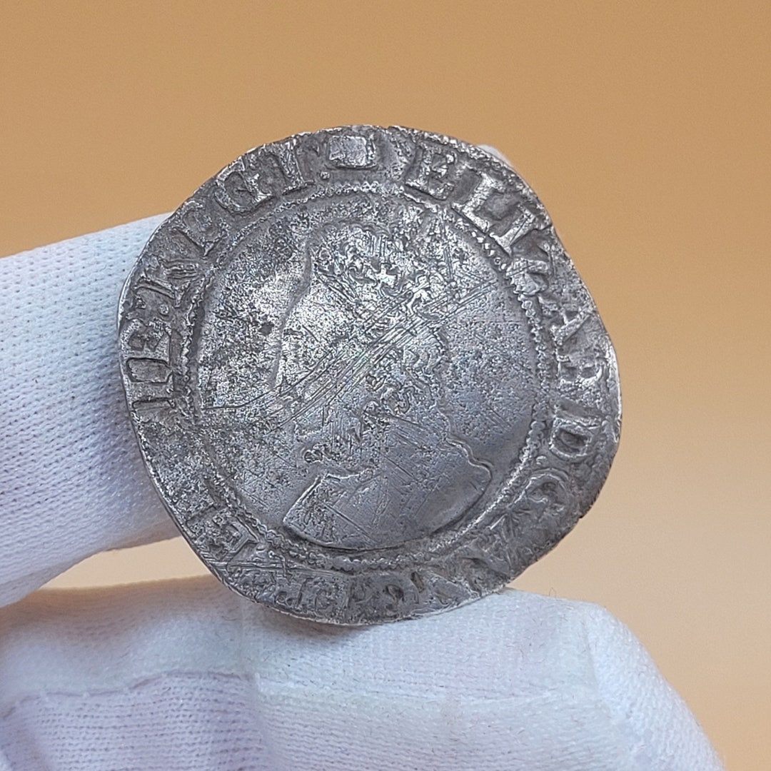 Genuine Elizabeth I Tudor Silver Shilling - Mm Tun - 1591-95 Tower of ...
