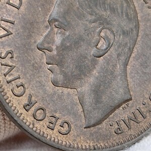 Genuine 1937 George VI One Penny Great Britain - Etsy