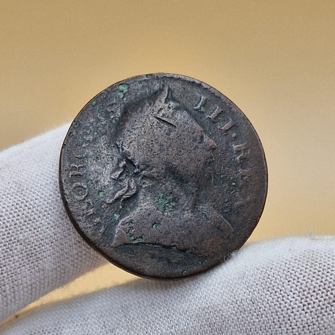 Antique 1771 George III Great Britain Copper Half Penny Coin - Etsy