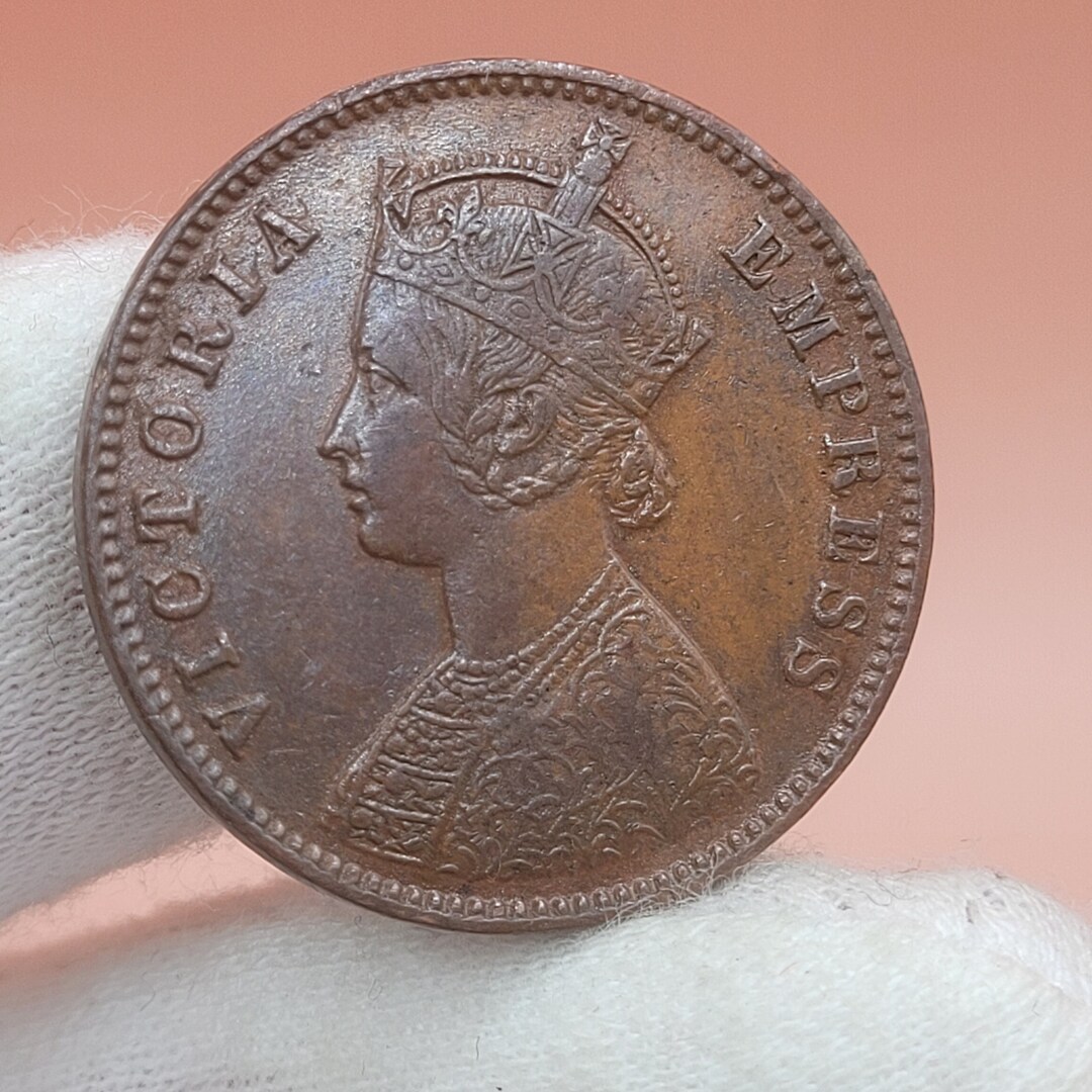 Antique 1882 Empress Victoria - One Quarter Anna Coin - Etsy