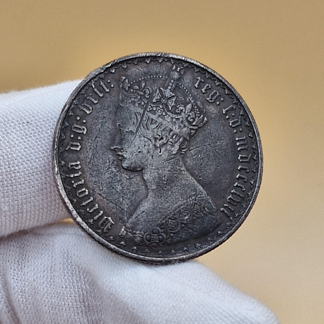 Genuine 1857 Victoria Gothic Florin - Sterling Silver - Mdccclvii - Etsy