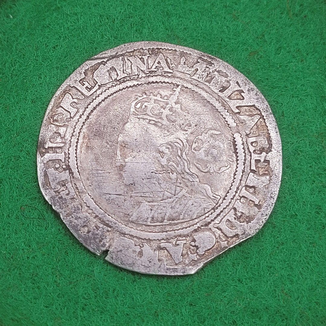 Genuine Elizabeth I 1569 Silver Sixpence Coronet Mintmark Hammered ...