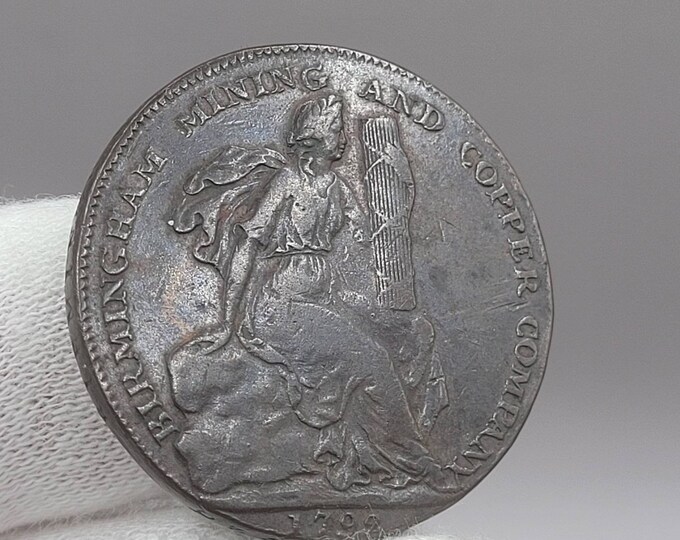 Genuine 1792 Warwickshire - Birmingham Mining and Copper Company Half ...