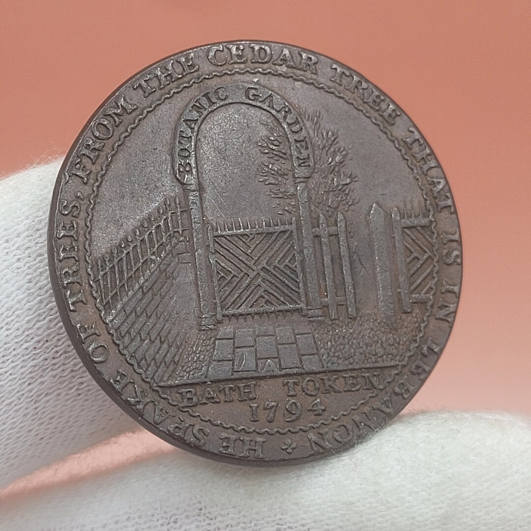 Genuine 1794 Bath Somerset Copper Half Penny Token Botanic Gardens High ...