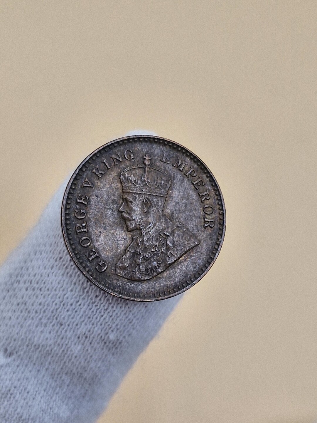 Antique 1915 British India Half Anna Coin - George V Emporer of India ...