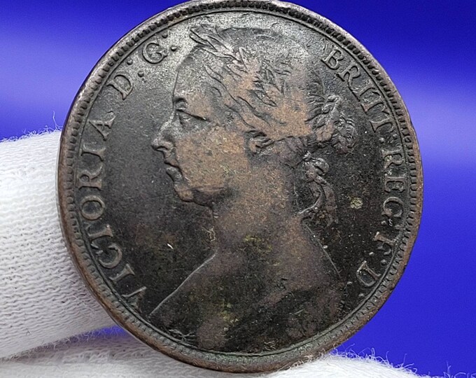 Antique 1891 Victoria Penny - Etsy