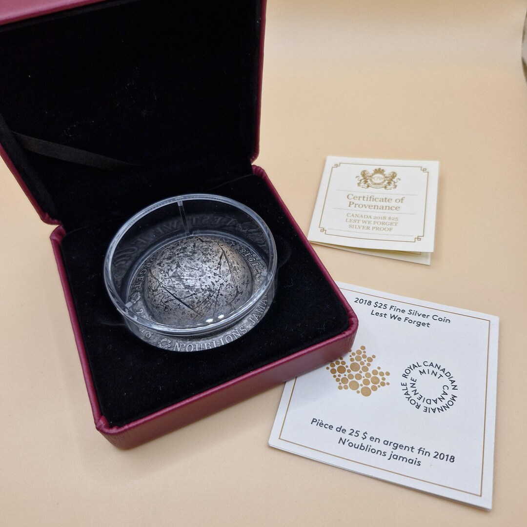 2018 Royal Canadian Mint Limited Edition 'lest We Forget' Fine Silver ...