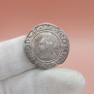 Genuine Elizabeth I 1569 Silver Sixpence Coronet Mintmark Hammered ...