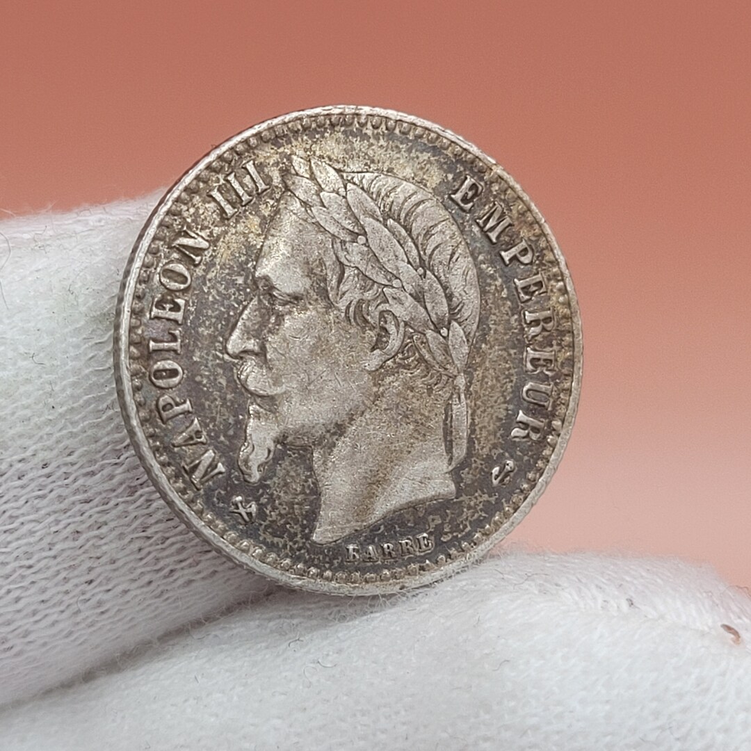 Antique Napoleon III 1867 Silver 50 Cent Coin Empire of - Etsy
