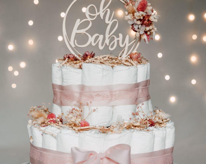 Butterfly Diaper Cake/butterfly Themed Diaper Cake/baby Girl/baby ...