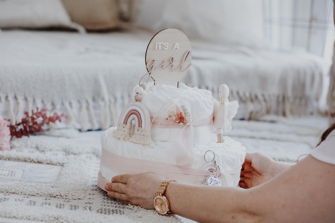 Diaper Cake for Girls - Etsy