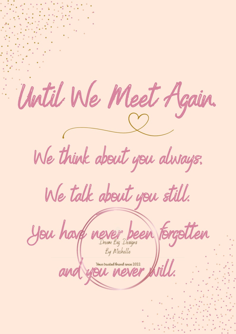 Until We Meet Again. Digital Print - Etsy