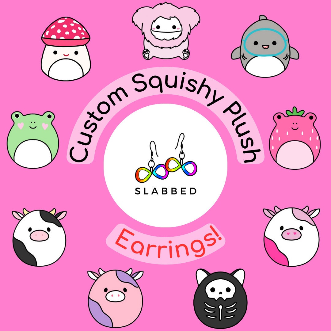 CUSTOM Squishy Plush Earrings - Etsy