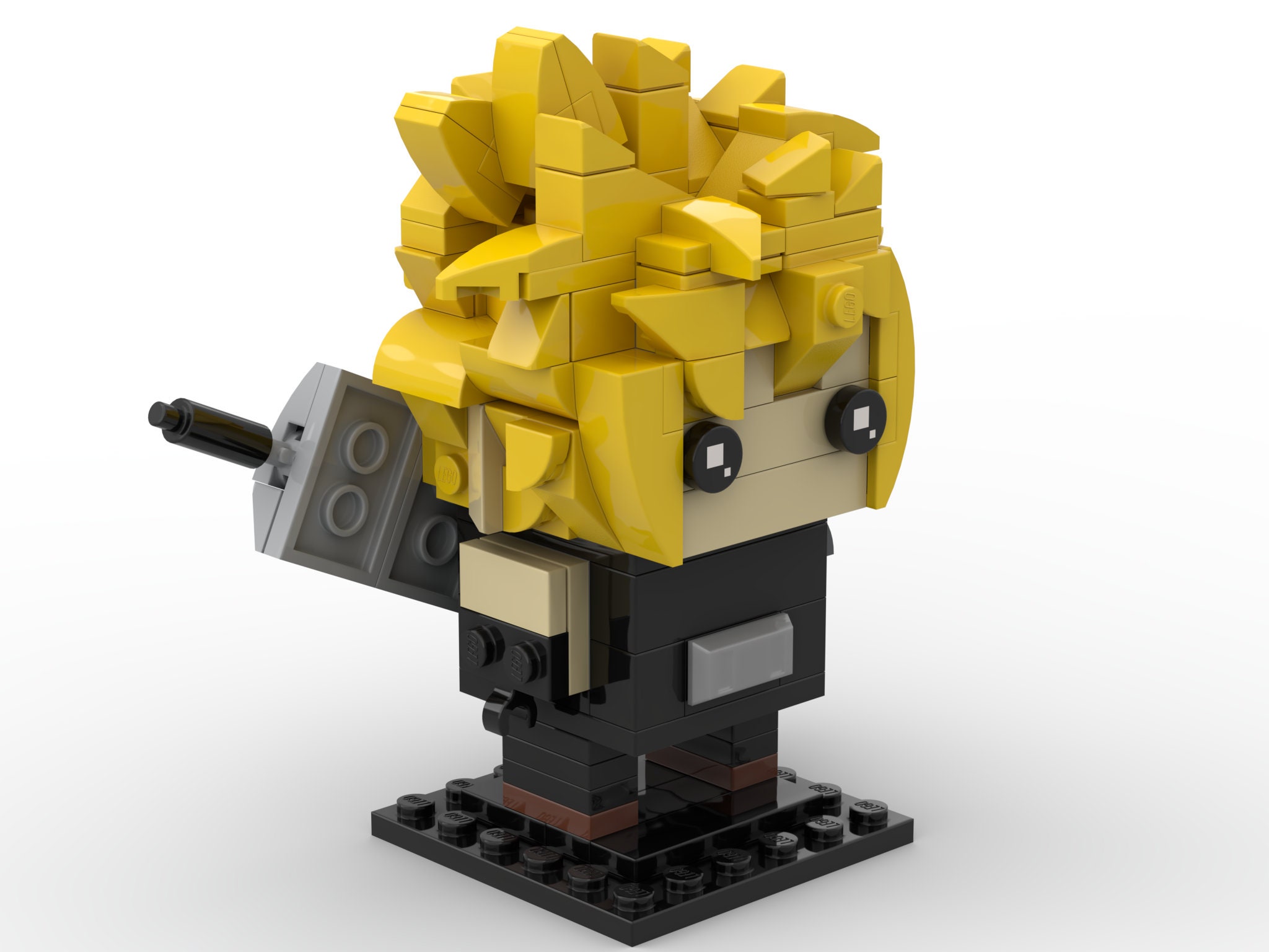 Cloud Strife Custom Brickheadz MOC - Etsy