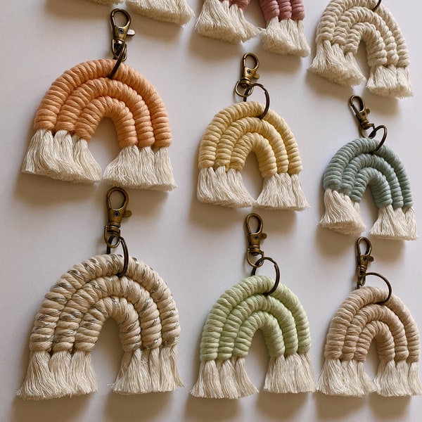 Rainbow Keychain - Etsy