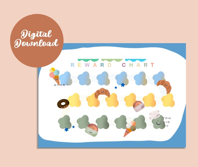 Cuadro de recompensas imprimible para niños pequeños Cuadro de ...