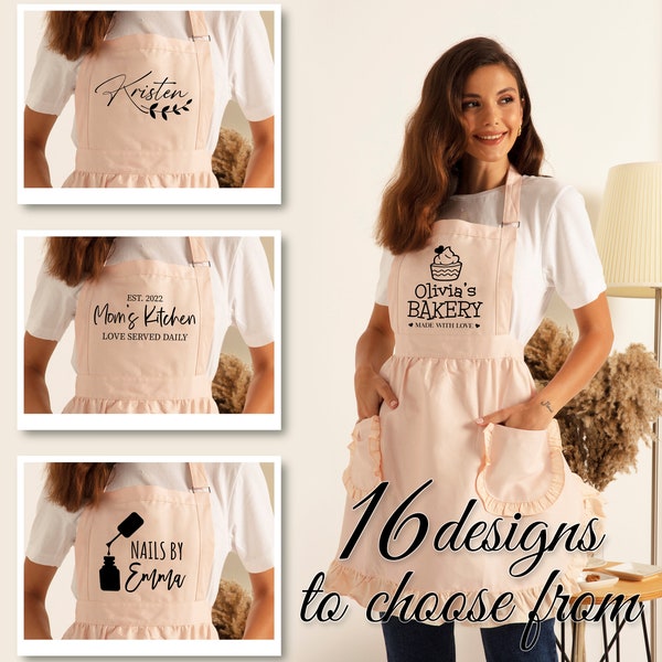 Ruffled Personalized Apron - Etsy