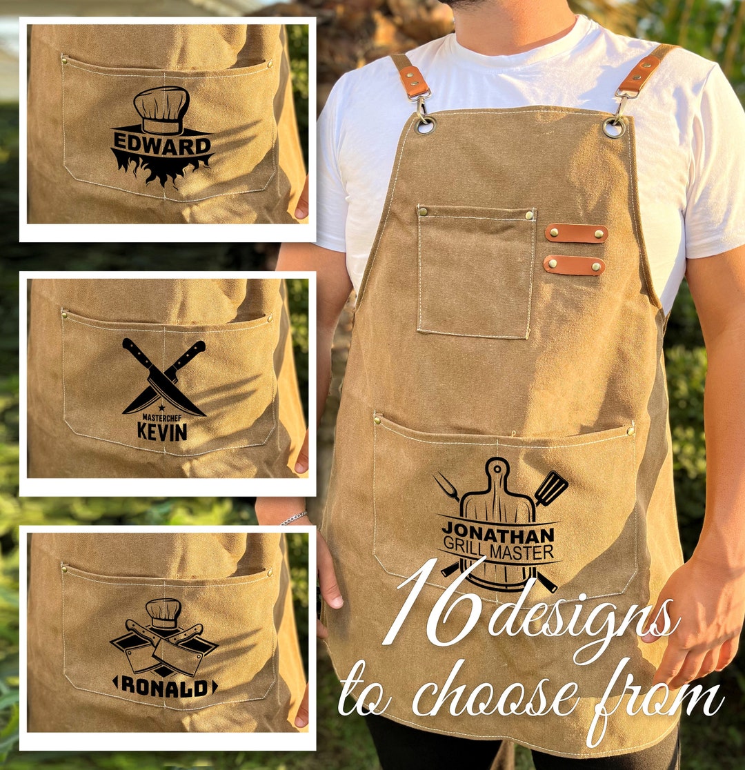 Personalized Apron for Him, Gift for Dad, Custom Design Apron, Apron ...
