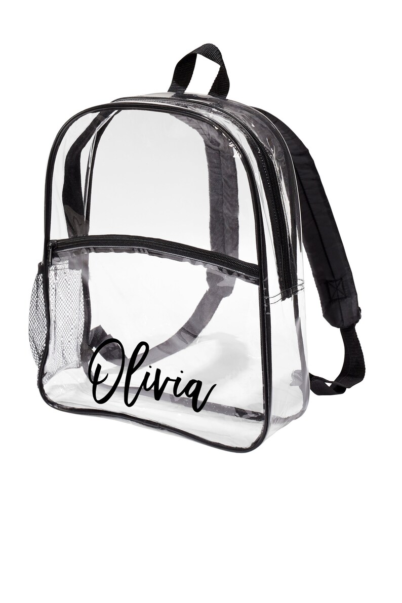 Personalized Clear Backpack Concert Bags Transparent School - Etsy