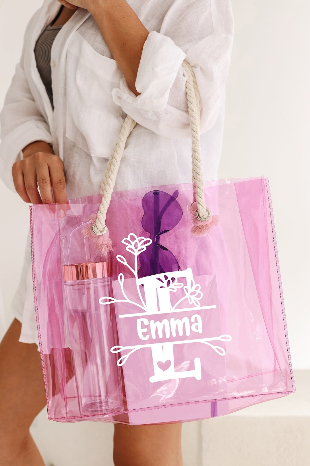 Custom Name and Letter Bag, Personalized Bag for Mother's Day, Initial ...