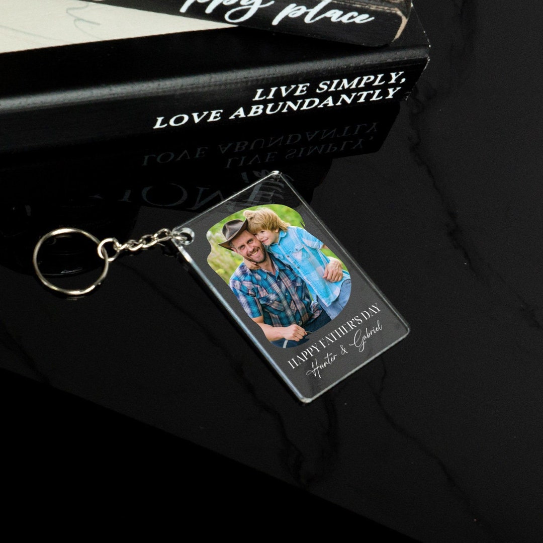 Happy Father's Day Keychain, Custom Picture Keychain, Father's Day ...