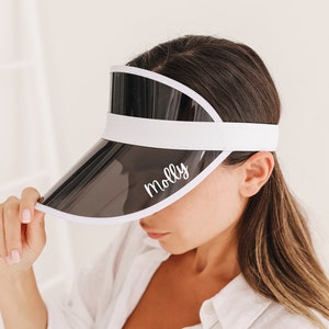Personalized Party Visors Custom Name Visors Bridesmaid Gifts Bridal Party Favors Beach and Pool Visors Transparent Holographic Visor Etsy