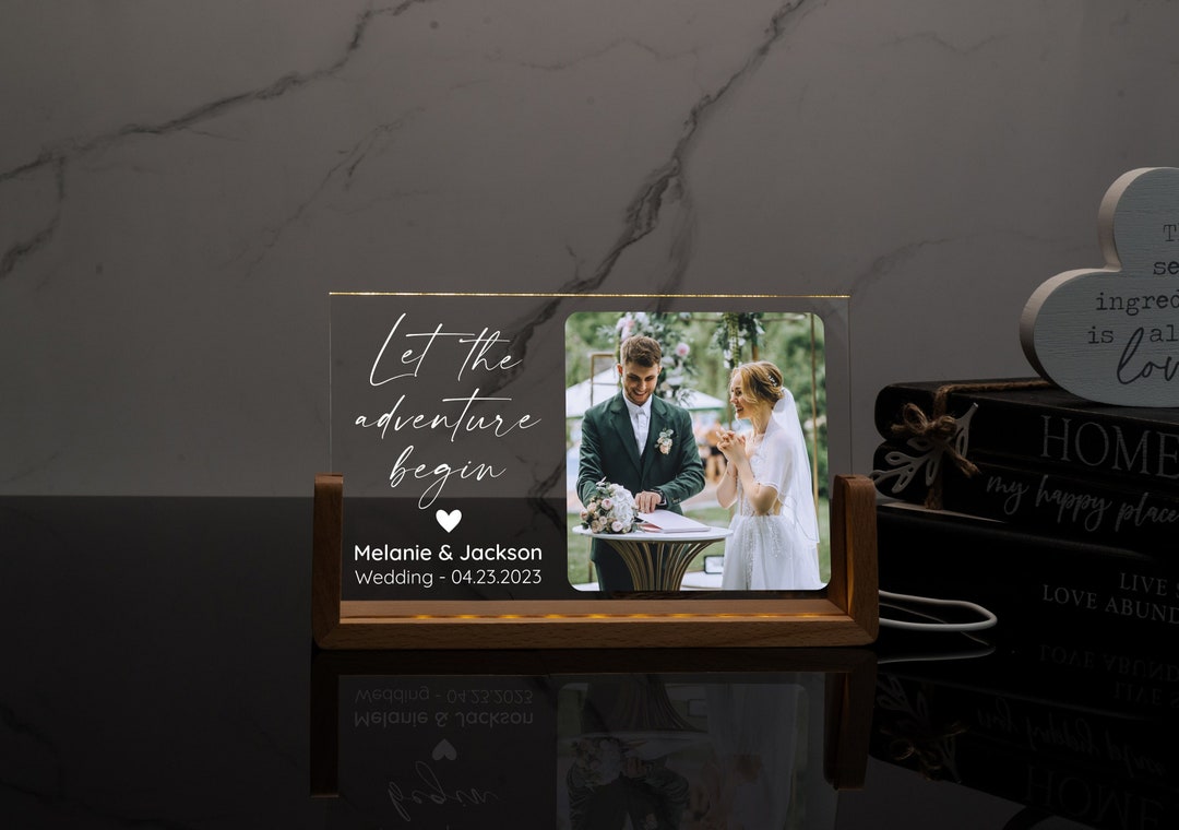 Personalized Wedding Picture Display, Acrylic Photo Frame With Led ...