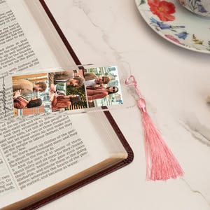Personalized Photo Bookmark, Engagement Keepsake Bookmark, Acrylic ...