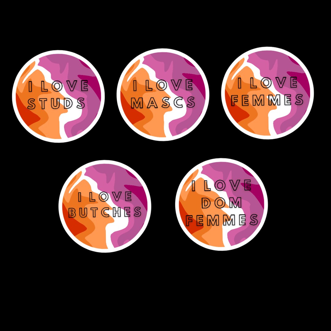 Abstract Lesbian Flag I Love Dom Femmes, I Love Studs, I Love Mascs, I ...