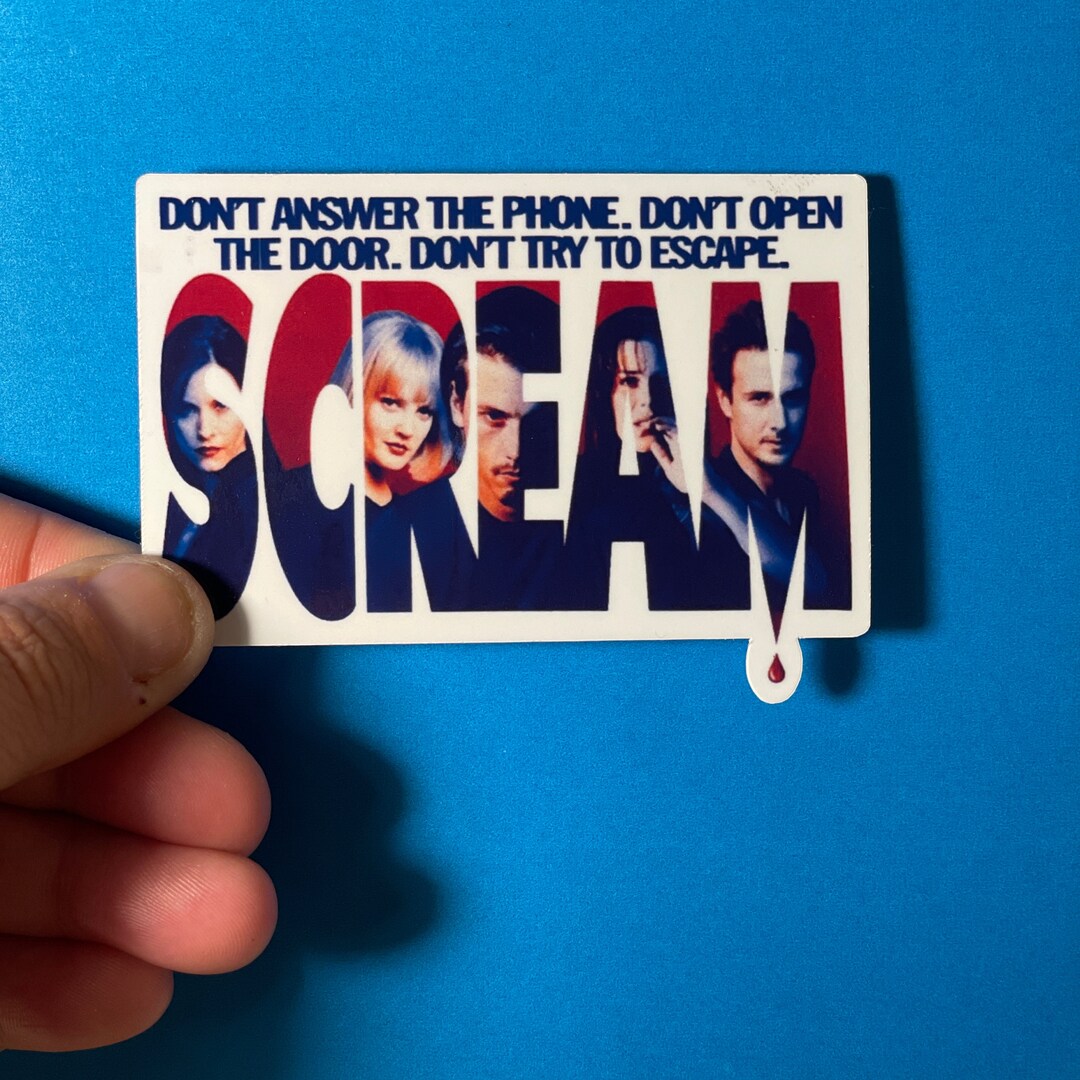 Scream 1 Movie Poster Sticker Scream One Scream Sticker - Etsy