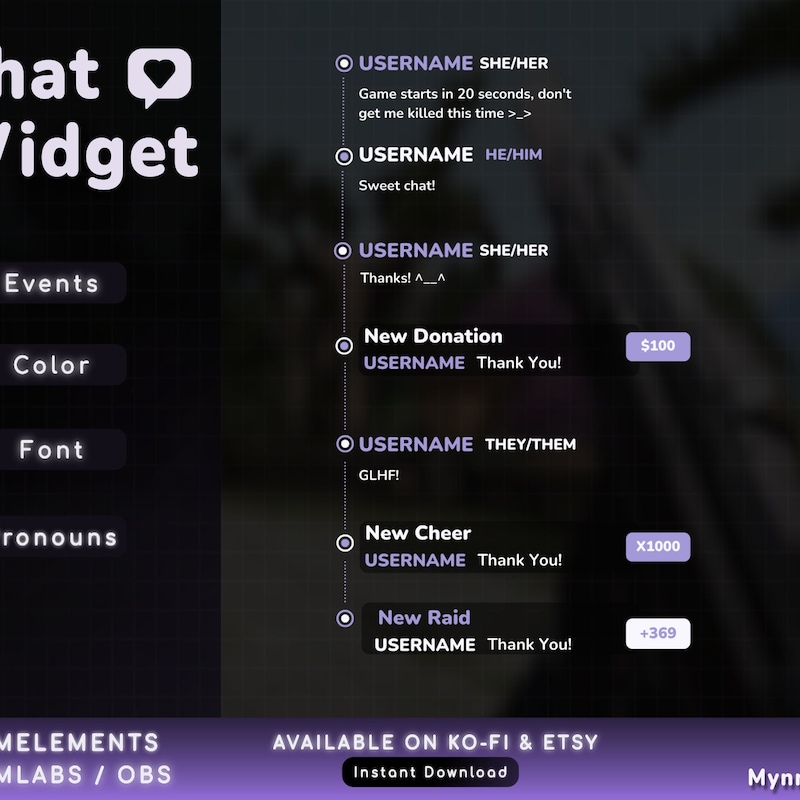 Twitch Chat Widget - Etsy