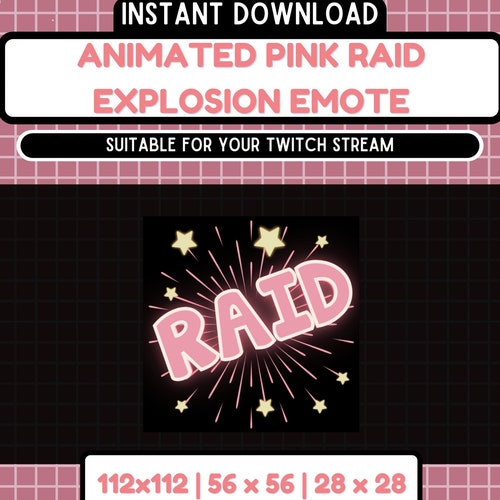 RAID ANIMATED Emote / for Twitch Discord / Stream / - Etsy