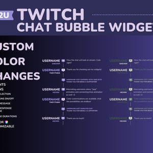 Cute Chat Bubble Widgets With Events and Pronouns for Your Twitch Streaming Needs - Etsy