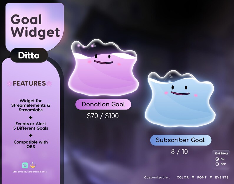 Pokémon Ditto Goal Widget Goal Widget For Twitch Streamers Fully