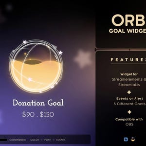 Orb Goal Widget: Customizable Stream Overlay for Twitch, Streamlabs ...