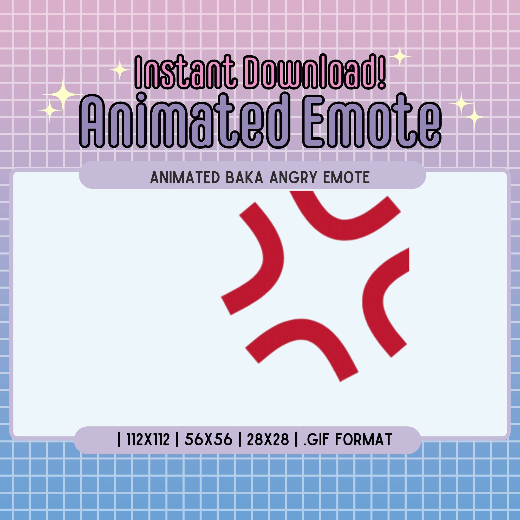 Twitch Animated Emote Baka Angry Emote for Your Twitch or - Etsy Canada